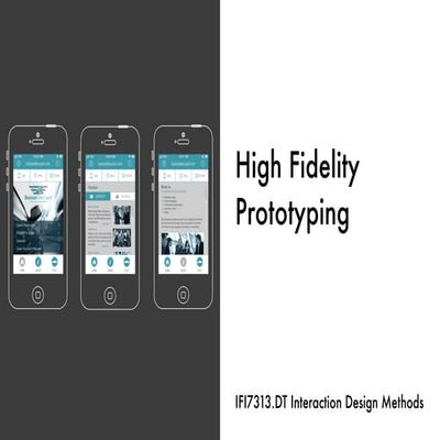 High-Fidelity Prototyping | PDF