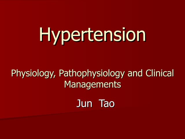 Pathology of Hypertension | PPT