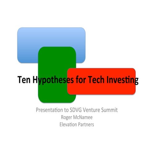 Venture Summit 2014, Greg Lucier | PDF
