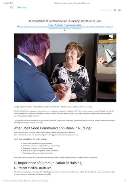 Communication-in-Nursing. hjkhkjhkjkj pptx | PPTX