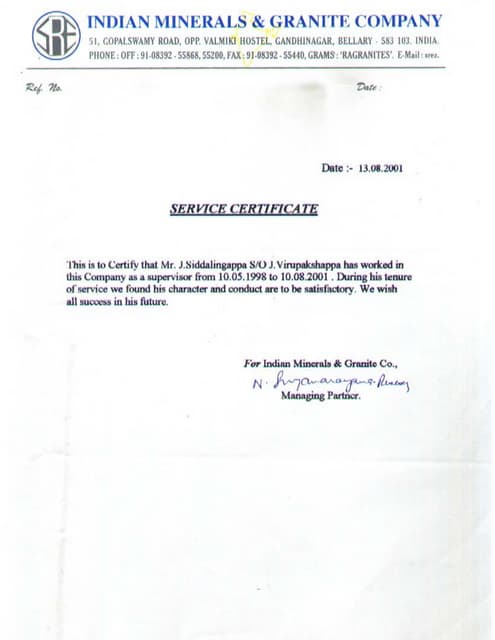 Experience Certificate | PDF