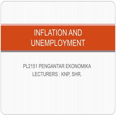 Inflation and unemployment kuliah umum ITB Pengantar Ekonomika | PPT