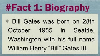 9 little known facts about bill gates | PPT