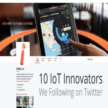 10 IoT Innovators we Follow on Twitter | PDF