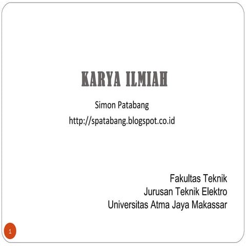10 Karya Tulis Ilmiah | PPT