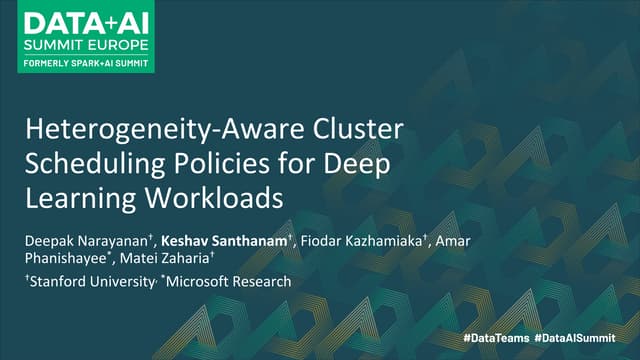 Heterogeneity-Aware Cluster Scheduling Policies for Deep Learning ... Heterogeneity-Aware Cluster Scheduling Policies for Deep Learning ...