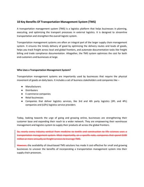 SAP-Transportation-Management -TM Module | PPT