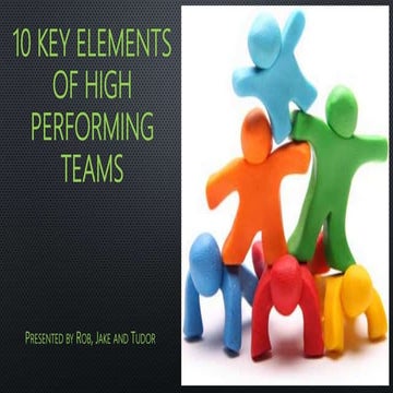 10 key elements of high performing teams | PPTX