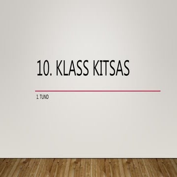 10 klass i tund | PPT