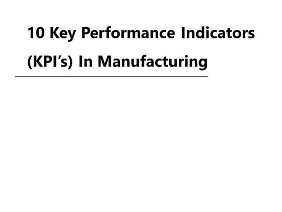 Key Performance Indicators manufacturing.pdf