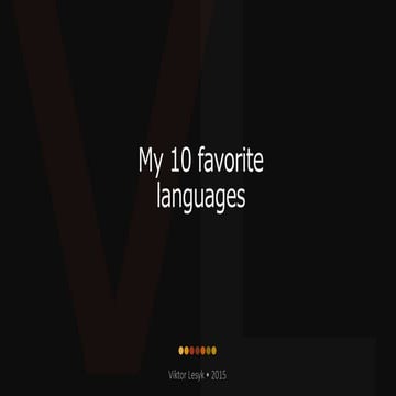 My 10 favorite languages | PPT