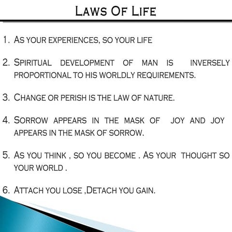 10 Laws Of Life1 Detail Edited | PPT