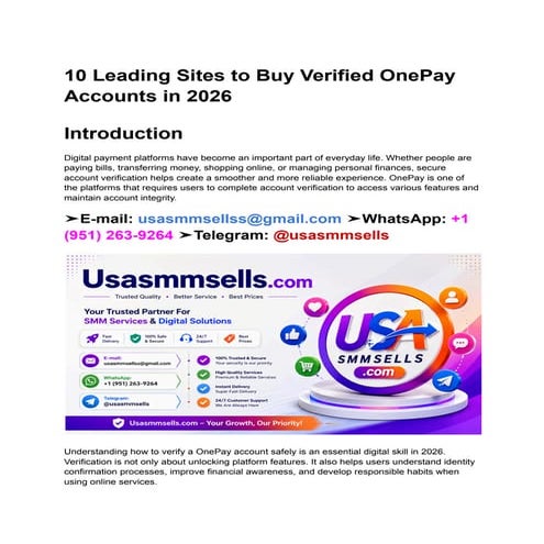Top 20 Places to Buy Verified OnePay Accounts.pdf