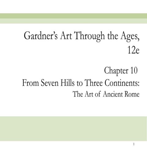Chapter 10: The Art of Ancient Rome | PPT | Design | Fine Art