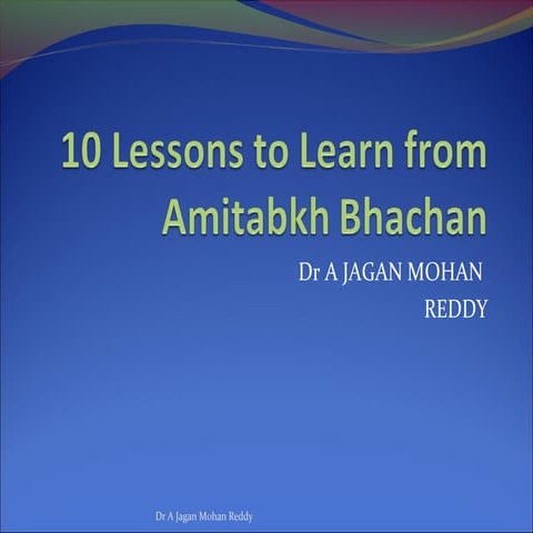 10 lessons from amitabh | PPT