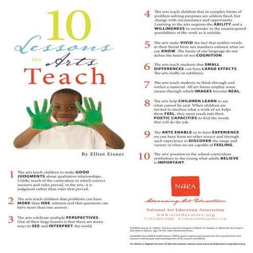 Ten Lessons the Arts Teach | PDF