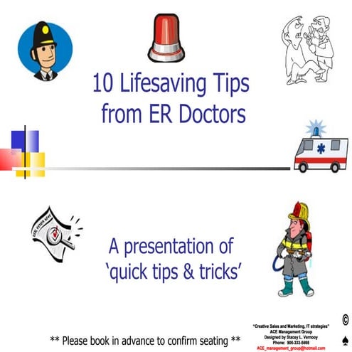 10 Lifesaving Tips From Er Doctors | PPT