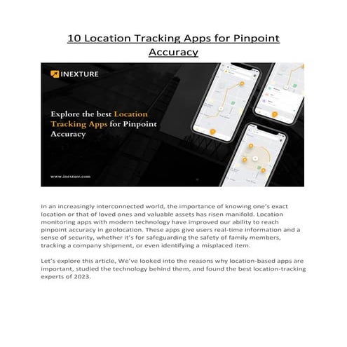 10 Location Tracking Apps for Pinpoint Accuracy | PDF | Internet | Computing