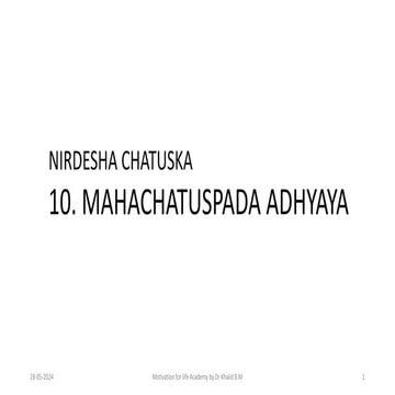 Charaka Samhita Sutra Sthana 10 Chapter Mahachatuspadadhyaya | PPTX