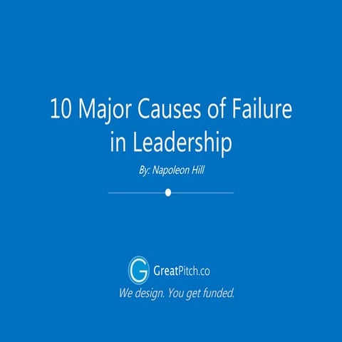 10 major causes of failure in leadership | PPT