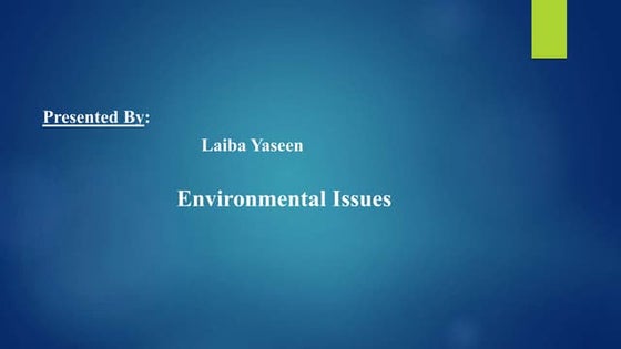 Environmental issues | PPT