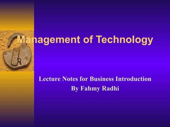 Technology management | PPT