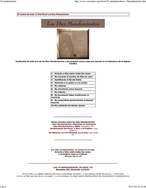 Los diez mandamientos II | PDF