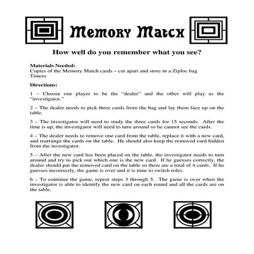 10memory match | PDF