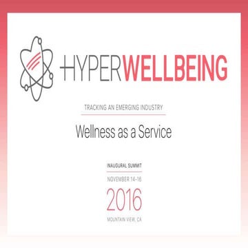 "Launching a New Industry – Scientific Wellness" - Mia Nease (Head of Commercial, Arivale) | PPTX