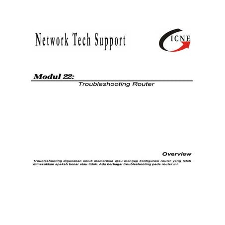 10module 22 troubleshooting-router | PDF