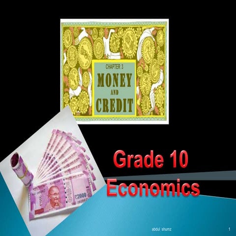Money and Credit, class 10Economics, cbse | PPTX