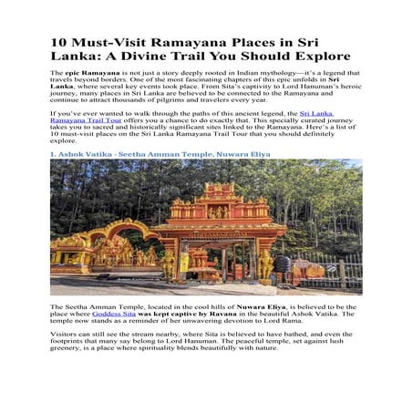 10 Must Visit Ramayana Related Places in Sri Lanka.docx