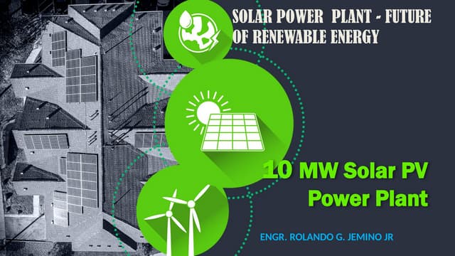 1 MW solar Power plant project Scheduling and Tracking | PPTX