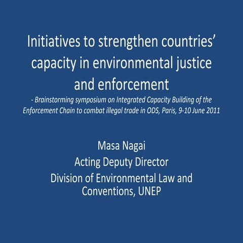 Unep’s initiatives enforcement | PPT