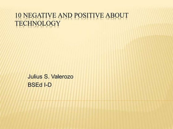 Negative Impact of ICT (Information and Communication Technology)In the ...