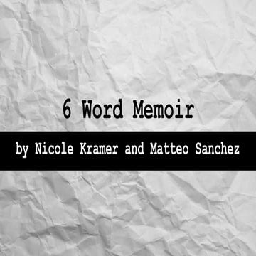 6 word memoir_photo_presentation | PDF | Photography | Arts and Crafts