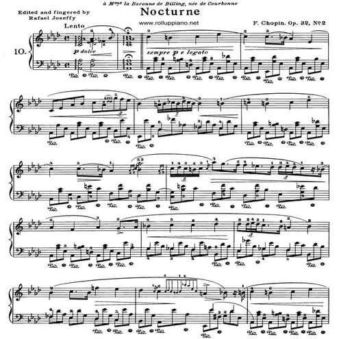 sheet music for piano free 10 nocturne op-32-no-2 | PDF