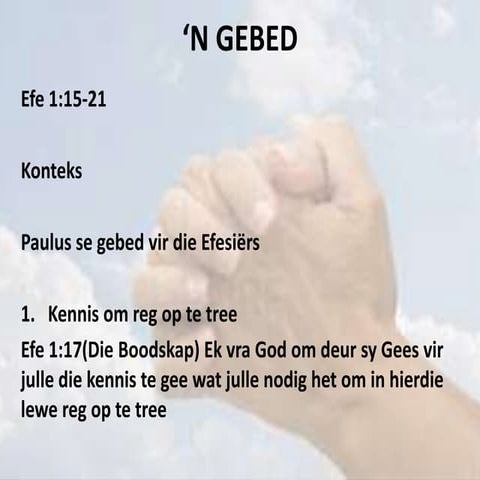 10 nov 2013 Aanddiens 'n Gebed (884) | PPTX