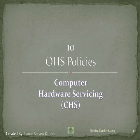 10 OHS Policies | PPTX