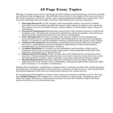 10 Page Essay Topics. 017 Argumentative Essay Examples High School ...