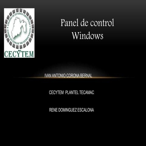 Panel de control windows | PPTX