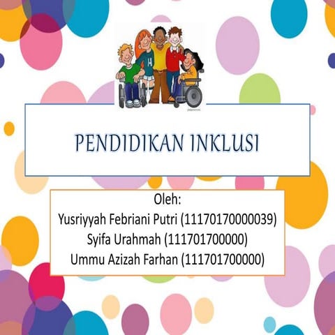 Psikologi Pendidikan (Pendidikan Inklusi | PPT