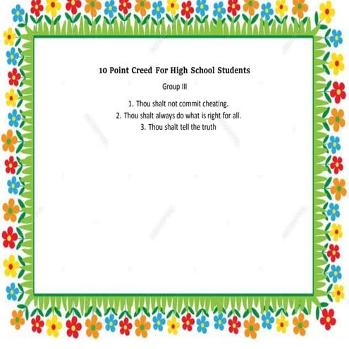 10 point creed for high school students | DOCX