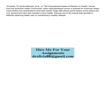 10 points 75 words Soloman et al in The Generational Im.pdf