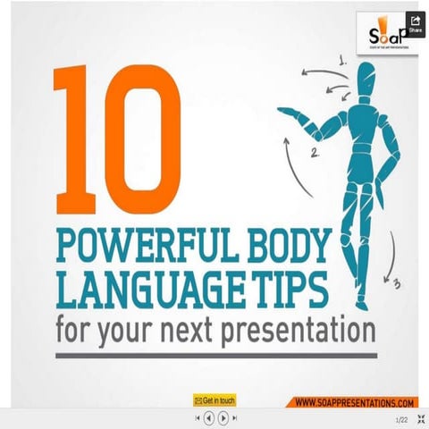 Body language tips for a successful presentation ABlyth2016 | PDF
