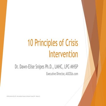10 Principles of Crisis Intervention | PPTX