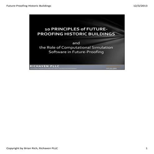 10 Principles of Future Proofing Historic Buildings | PDF
