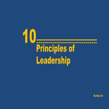 10 principles of leadership...by Dzan Ta | PDF