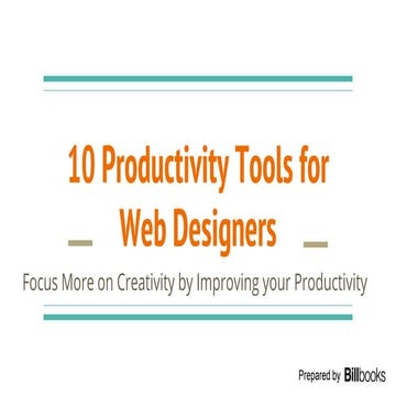 10 Productivity tools for web designers | PPTX