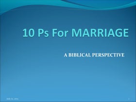 Creating Values in our Marriages | PPT